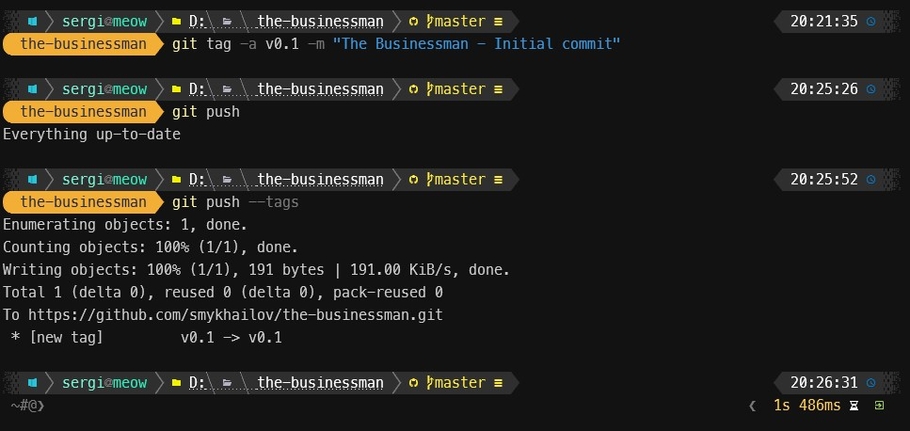 The Businessman - Initial commit