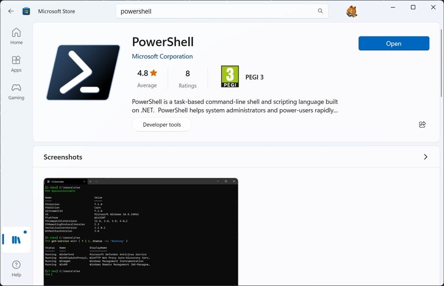 Install PowerShell Core and Oh My Posh